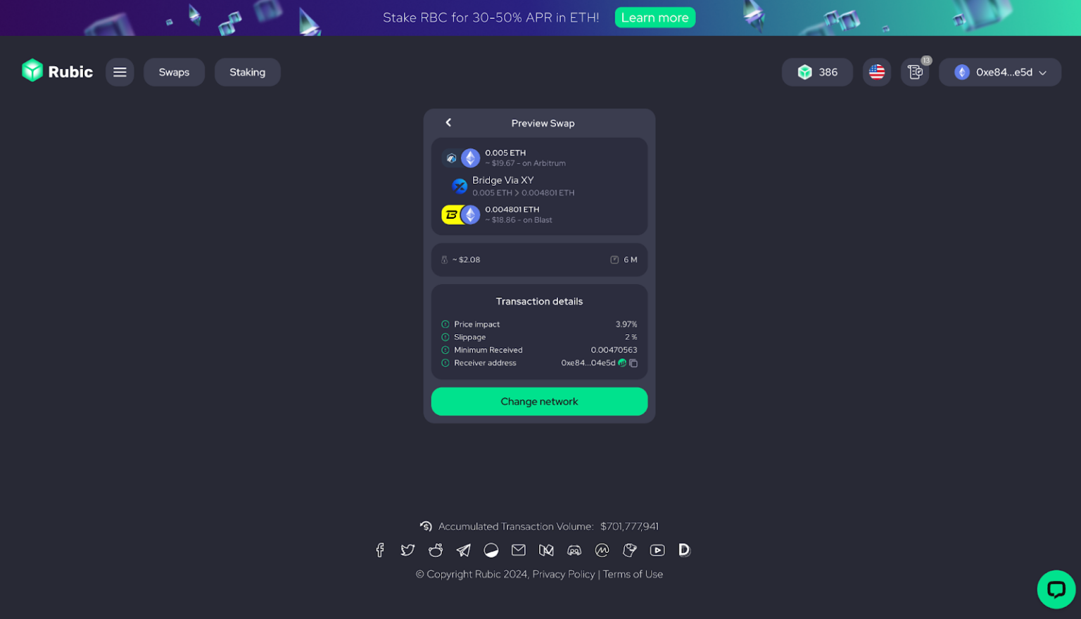 Get Blast Gold For Swaps To & On Blast On Rubic! - Rubic blog